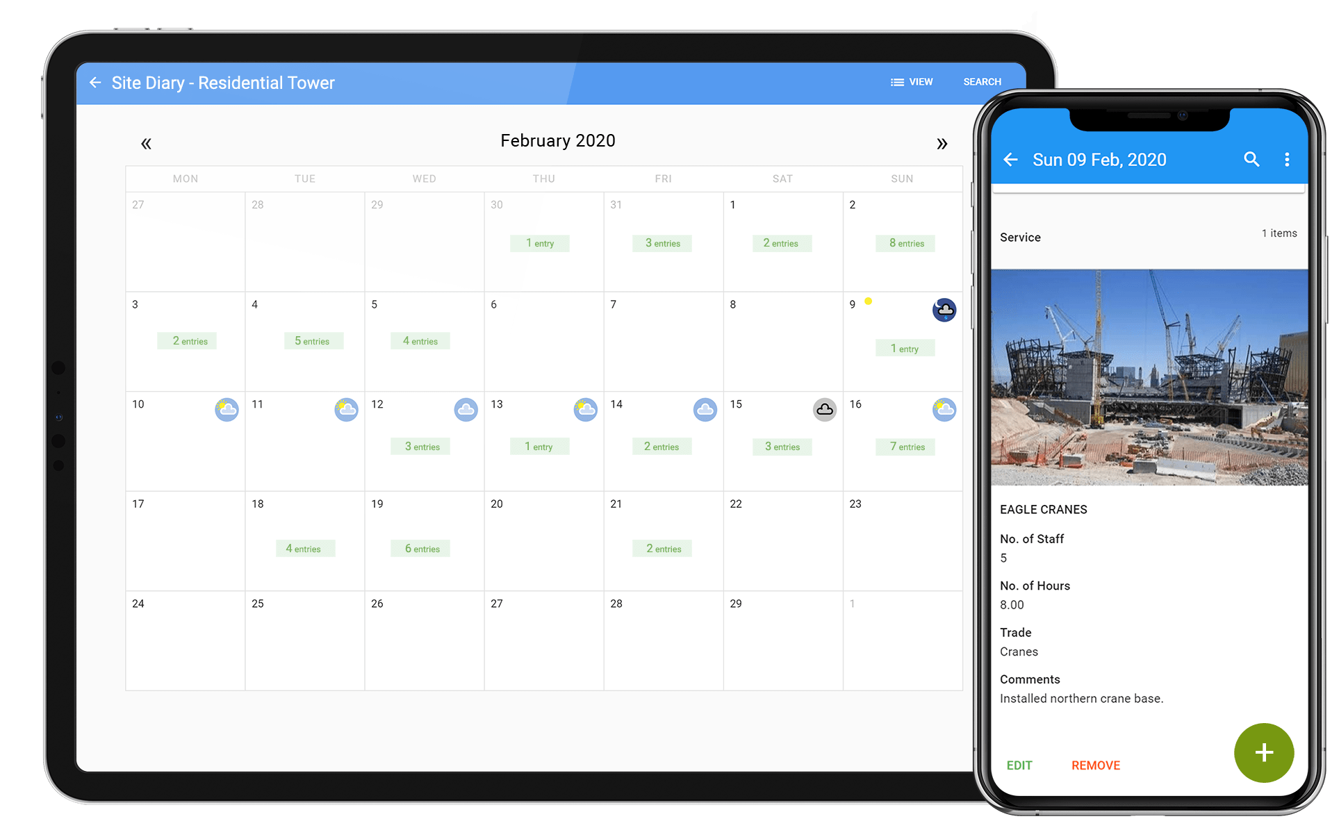 Construction Site Diary - WeBuild Australia